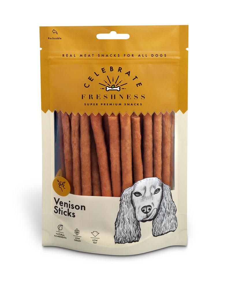 Celebrate Venison Sticks 100gr - Pet Wild Store